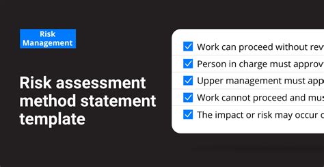 Risk Assessment Method Statement Template Frontline Data