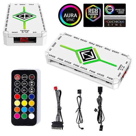 5v 3 Pin Argb Controller Cooling 4 Pin Pwm Fan Hub Pwm Argb Fan Hub For 5v Addressable Argb