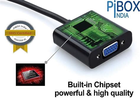 Hdmi To Vga Pibox India Gold Plated Hdmi To Vga Adapter Male To