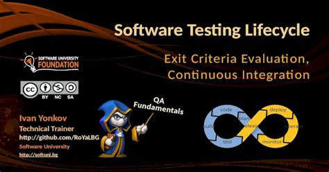 pptx software testing lifecycle exit criteria evaluation continuous