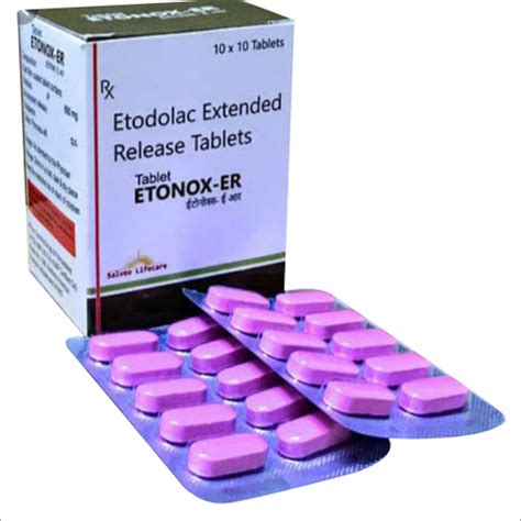 Etodolac Extended Release Tablets General Medicines At Best Price In