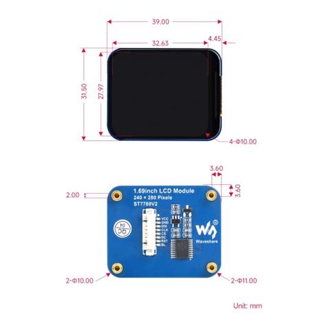 Buy Waveshare Inch LCD Display Module Resolution SPI Interface IPS K Colors