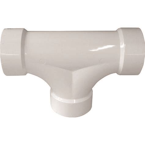 Canplas 193724 2 Way Cleanout Pipe Tee 4 In Hub Pvc White