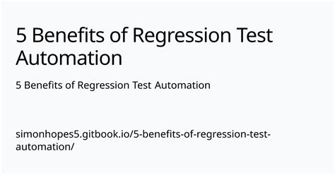 5 Benefits Of Regression Test Automation 5 Benefits Of Regression