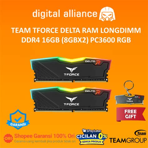 Jual Team Tforce Delta Ram Longdimm Ddr4 16gb 8gbx2 Pc3600 Rgb Jual Team Tforce Delta Ram Longdimm Ddr4 16gb 8gbx2 Pc3600 Rgb