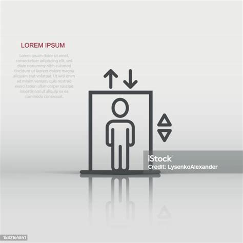 플랫 스타일의 엘리베이터 아이콘 흰색 격리 된 배경에 벡터 그림을 들어 올립니다 여객 운송 비즈니스 개념 가까운에 대한 스톡 벡터 아트 및 기타 이미지 Istock