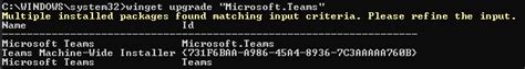 Winget List Displays Multiple Versions Of Microsoft Teams Even Though