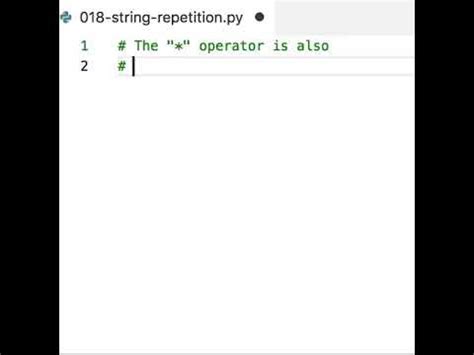 In Python You Can Use To Repeat The String N Times YouTube