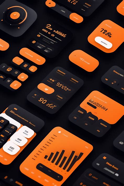 Lexica News Ui Design Ux Research Mobile Ui Ux Wireframe Background Black Orange Accent Lexica News Ui Design Ux Research Mobile Ui Ux Wireframe Background Black Orange Accent