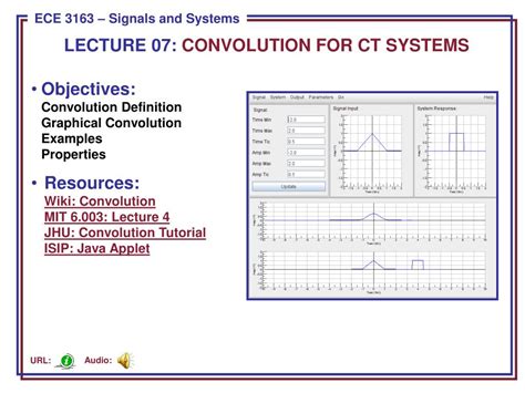 Ppt Objectives Convolution Definition Graphical Convolution Examples