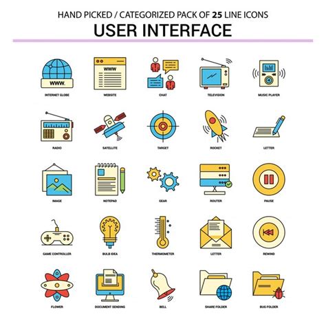 Free Vector Babe Elements Flat Line Icon Set