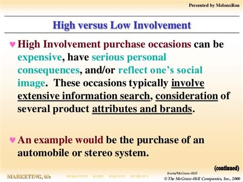 consumer berhaviour consumer involvement and problem solving variations