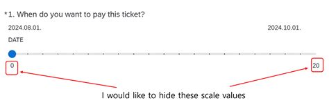 How To Hide Scale Values In Slider Scale Questions Only One Question