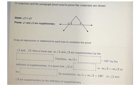 a conjecture and the paragraph proof used to prove the conjecture are