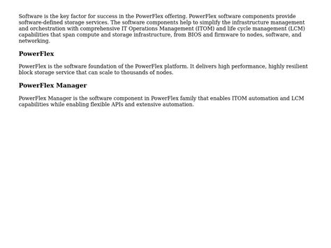 Powerflex Software Components Dell Powerflex Storage With Vxrail Powerflex Software Components Dell Powerflex Storage With Vxrail