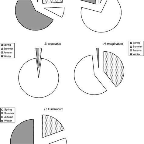 Relative Seasonal Abundance Of The Five Most Prominent Species Download Scientific Diagram
