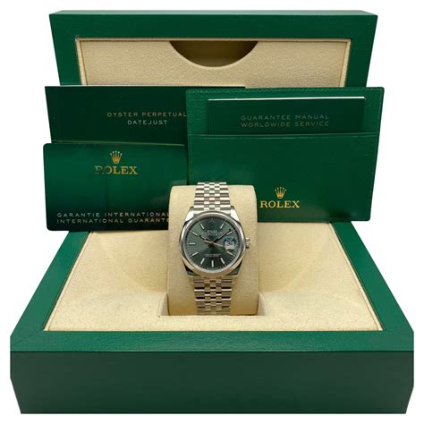 2022 New Rolex Datejust Steel Mint Green Dial Jubilee Bracelet Ref