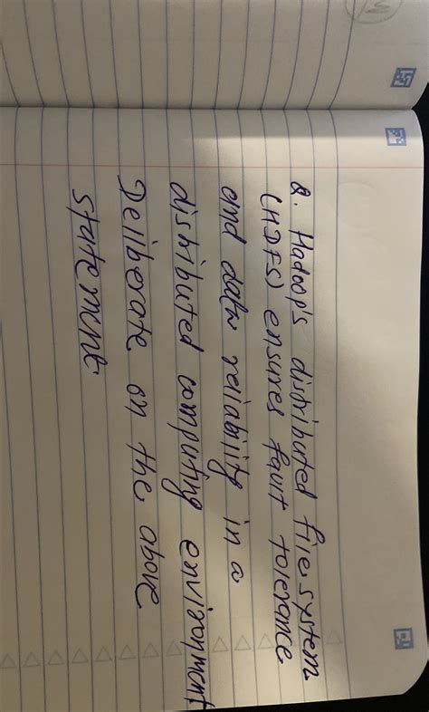 Solved Hadoops Distributed File System Hdfs Ensures Fault Tolerance 1 Answer