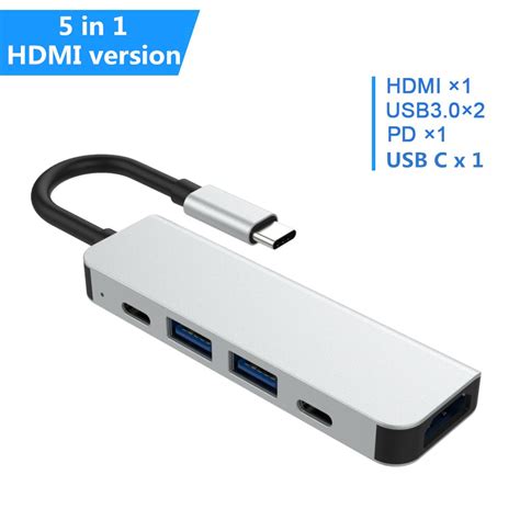 Usb C Hub Usb C Typ C Till Hdmi Switch Rj45 Usb 3 Grandado