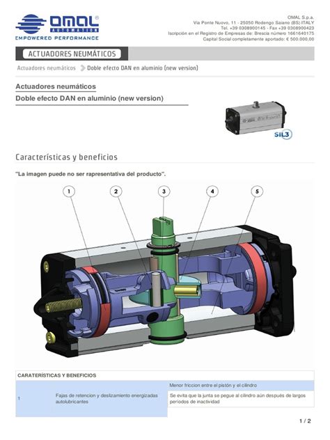 Actuadores Neumáticos Doble Efecto Dan En Aluminio New Version Características Y Beneficios