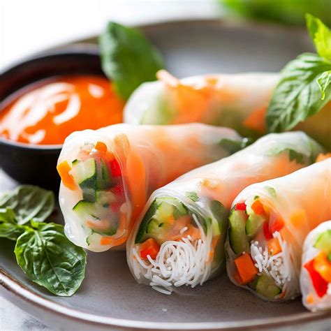 Rice Paper Rolls With Veggies