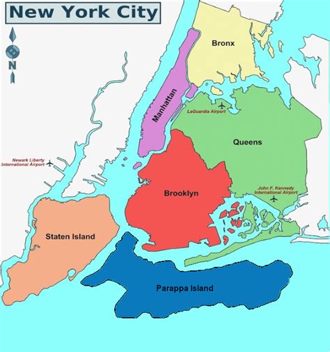 Fictional Map Of New York Parappa The Rapper By Supersonicjonas On