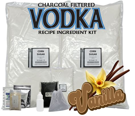 Vanilla Vodka Recipe Mash Kit Diy Flavored Vodka Kit Carbon Filter