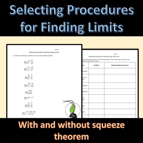 selecting procedures to find limits activity ap calculus 1 7 made by