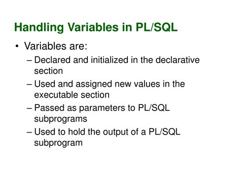 Ppt Declaring Variables In Plsql Guidelines And Examples Powerpoint