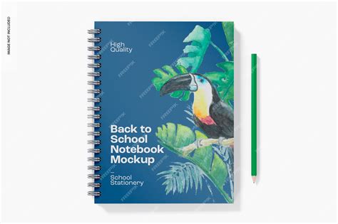 Premium Psd Back To School Notebook Mockup Top View