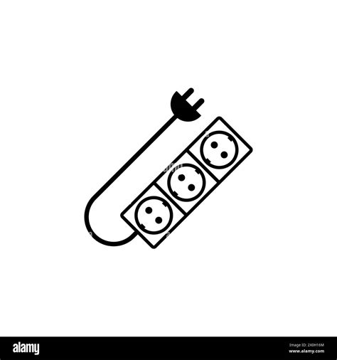 Plug Wire Socket Power Extension Cord Power Plug Flat Vector Icon
