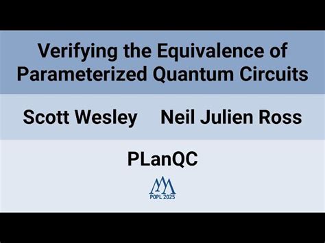 free video verifying the equivalence of parameterized quantum circuits
