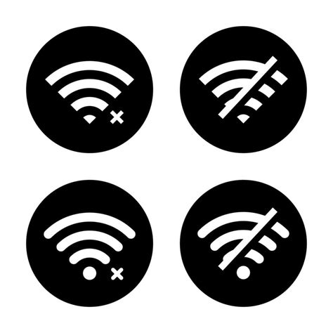 Set Of Disconnect Wifi Icon Vector Disconnected Lost Wireless