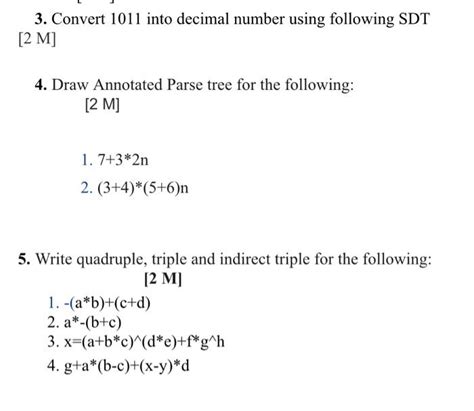 3 convert 1011 into decimal number using following
