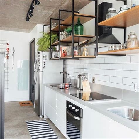 Полки на кухню на стену лофт - 82 фото