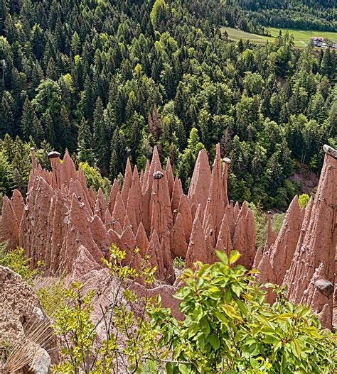 Aardpiramides Op De Ritten Zuid Tirol