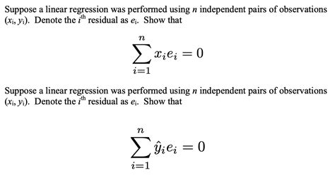 solved suppose a linear regression was performed using n