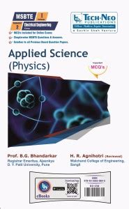 Applied Science Physics For MSBTE I Scheme Includes Typical MCQ S Semester Electrical