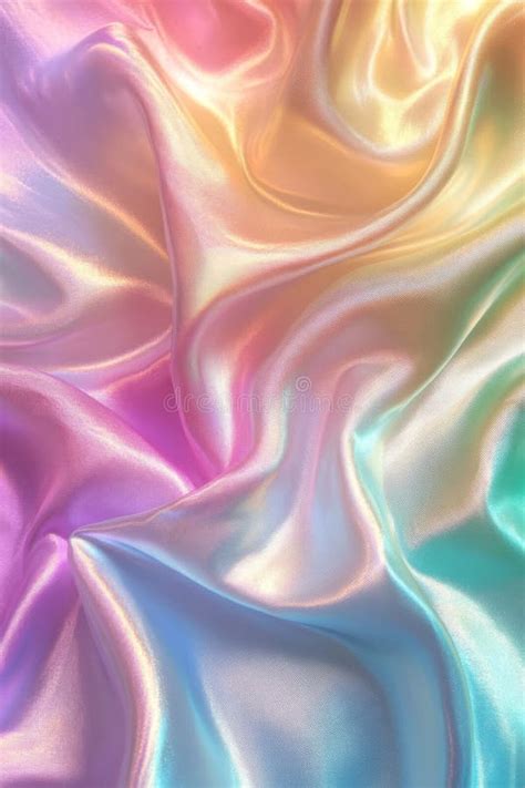 The Fabric Showcases A Beautiful Interplay Of Pastel Colors With Soft Folds And Waves Creating