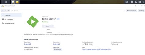 Complete Uninstall Of Emby From Synology Synology Emby Community