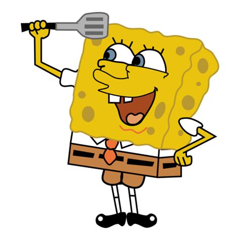 Spongebob Holding Spatula Illustration Spongebob Hero 55 Off