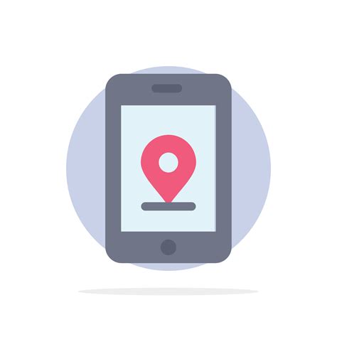 Mobile Internet Location Abstract Circle Background Flat Color Icon 13129008 Vector Art At Vecteezy