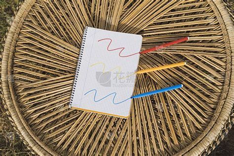 在一个小笔记本上画画