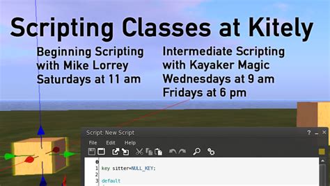Beginning And Intermediate Scripting Classes At Kitely