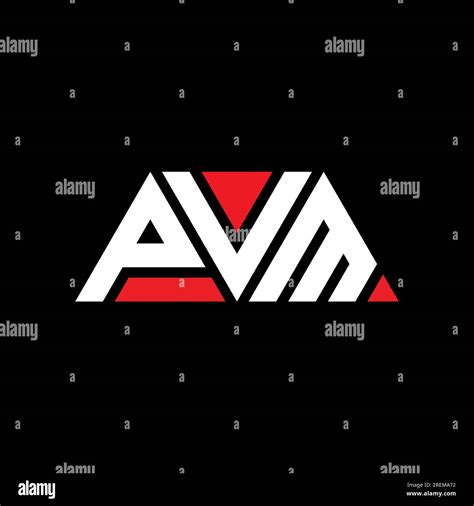 Pvm Triangle Letter Logo Design With Triangle Shape Pvm Triangle Logo