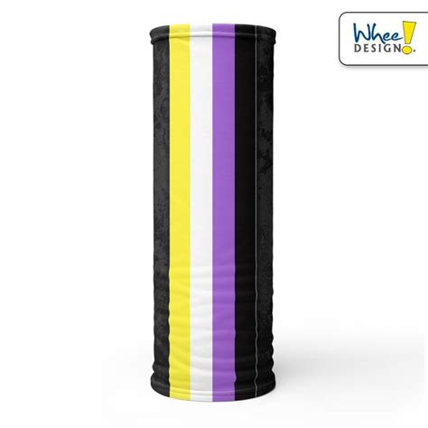 nonbinary pride flag stripe neck gaiter face mask etsy
