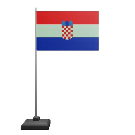 Premium Psd 3 D Illustration Of Croatia Flag