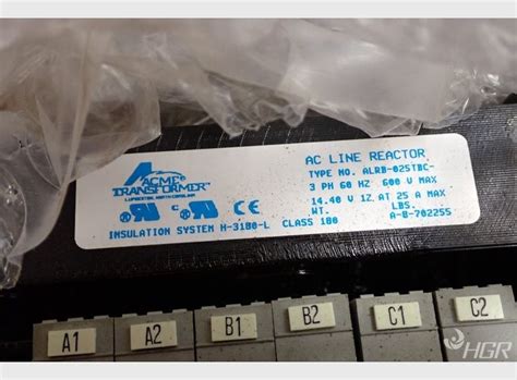 Used Acme Ac Line Reactor Hgr Industrial Surplus