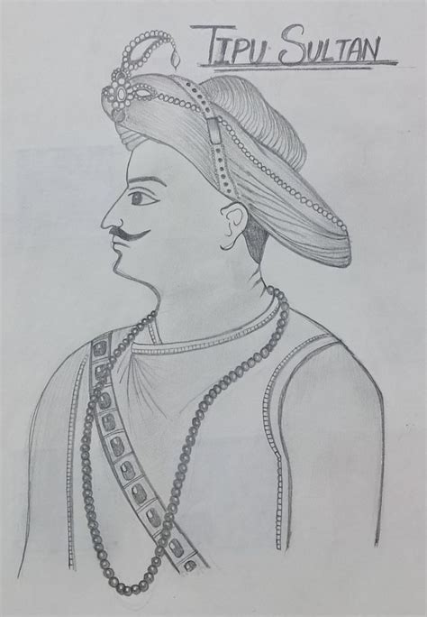 The Great Tipu Sultan Independence Day Drawing Sketches Drawings