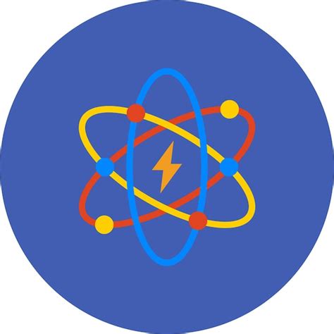 Premium Vector A Blue Circle With The Word Lightning On It Premium Vector A Blue Circle With The Word Lightning On It